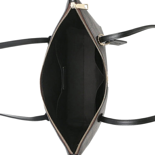 Coach Zip Top Tote Bag In Signature Canvas in Brown/ Black 4455 ...