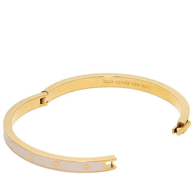 Kate Spade Spot the Spade Enamel Hinged Bangle Bracelet in Chalk Pink ...